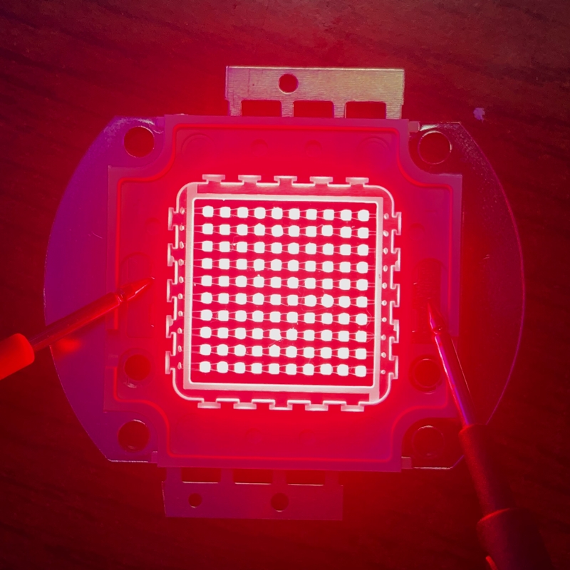 COB光源100W红光集成大功率 630/660nm植物灯美容光疗红光led光源